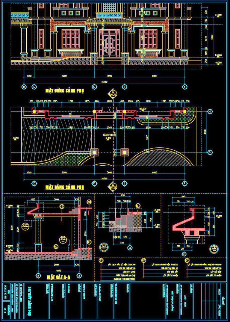 508. CAD drawings with detailed architectural specifications for the ...