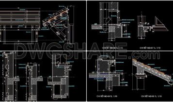 78.Flag Pole Elevation and Sections Details Autocad file