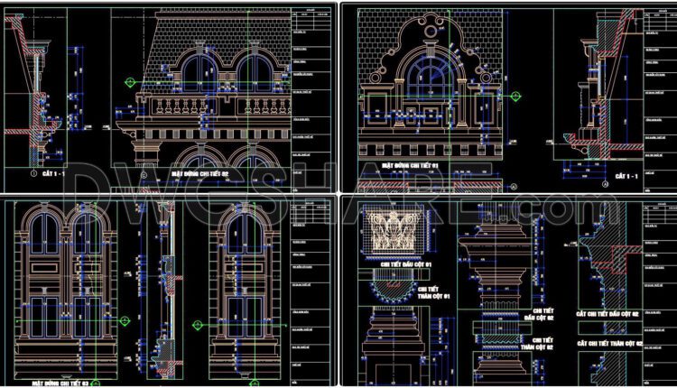 514. Download of CAD drawings of European classical architectural ...