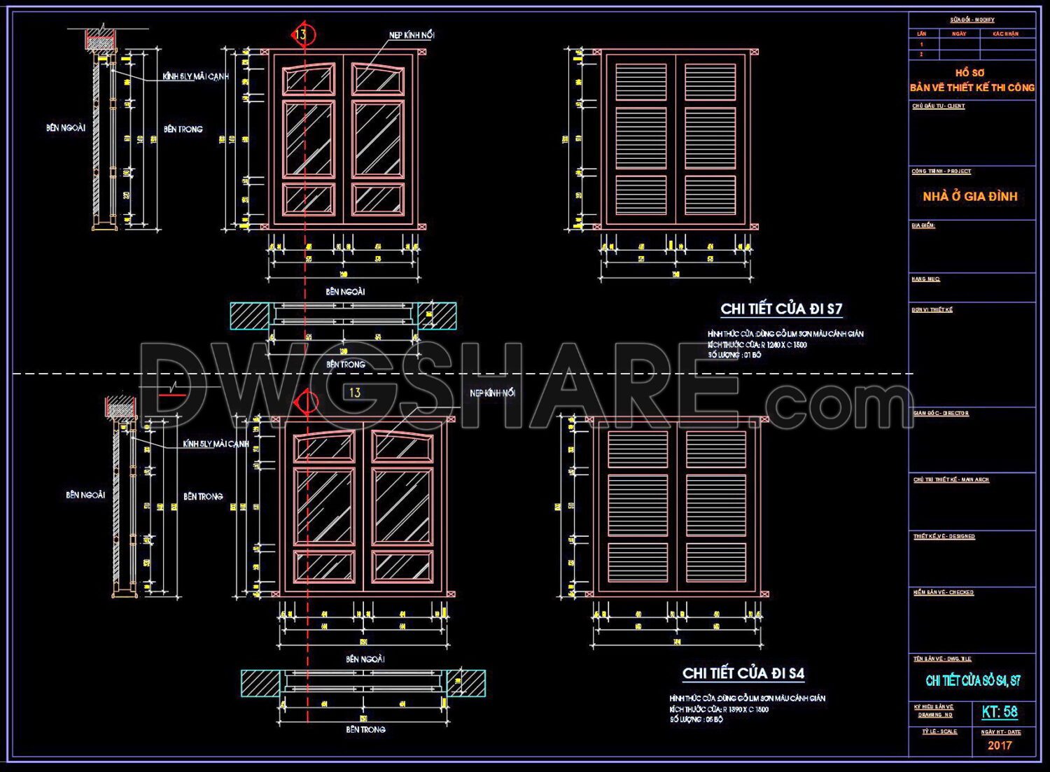 569. Detailed CAD Drawings Of Doors, Windows For Download