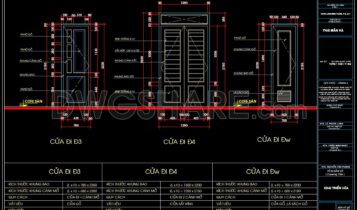 407.Detailed AutoCAD Drawings Of Door For Download