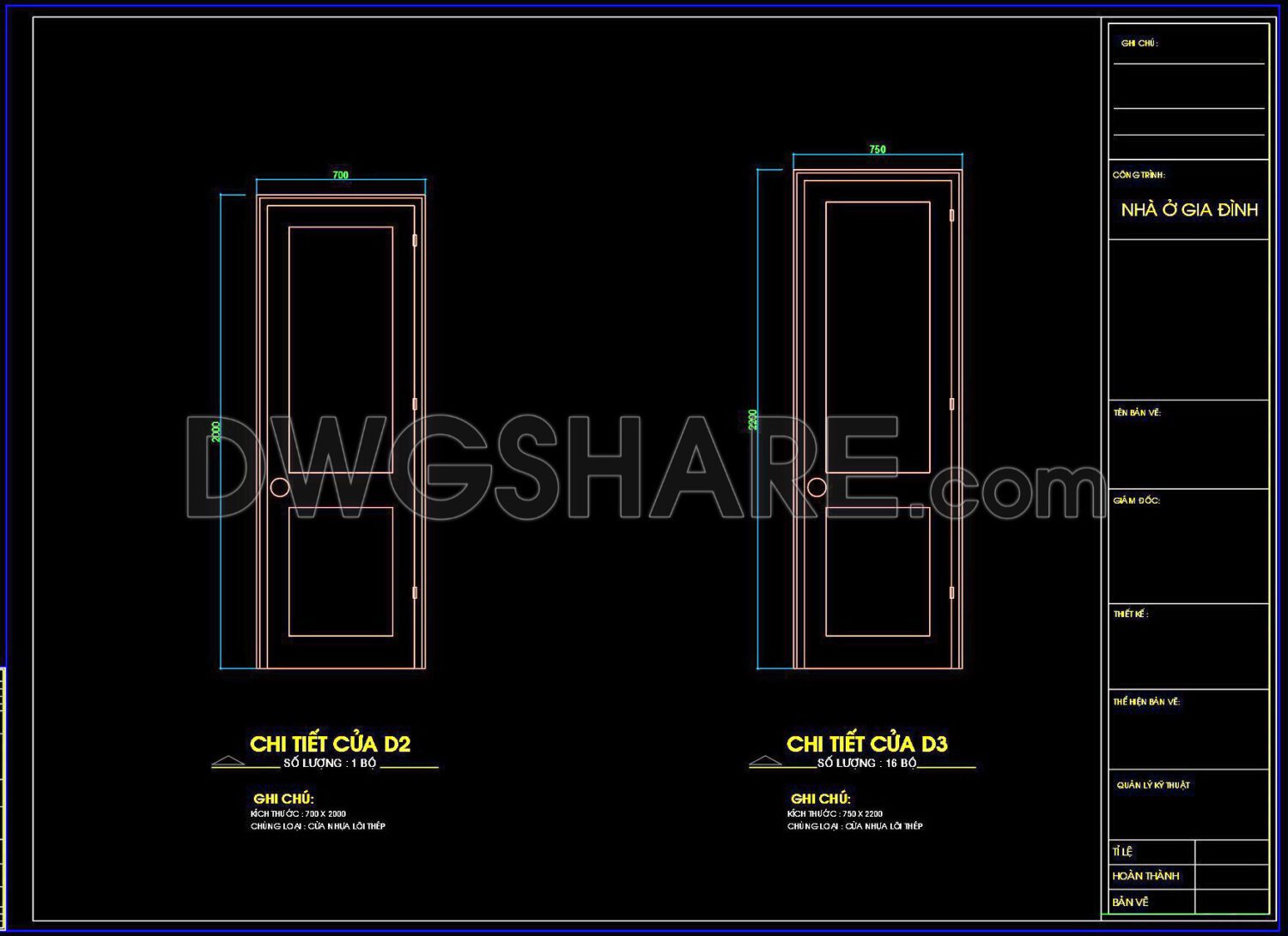 588. Detailed CAD Drawings Of Doors, Windows For Download