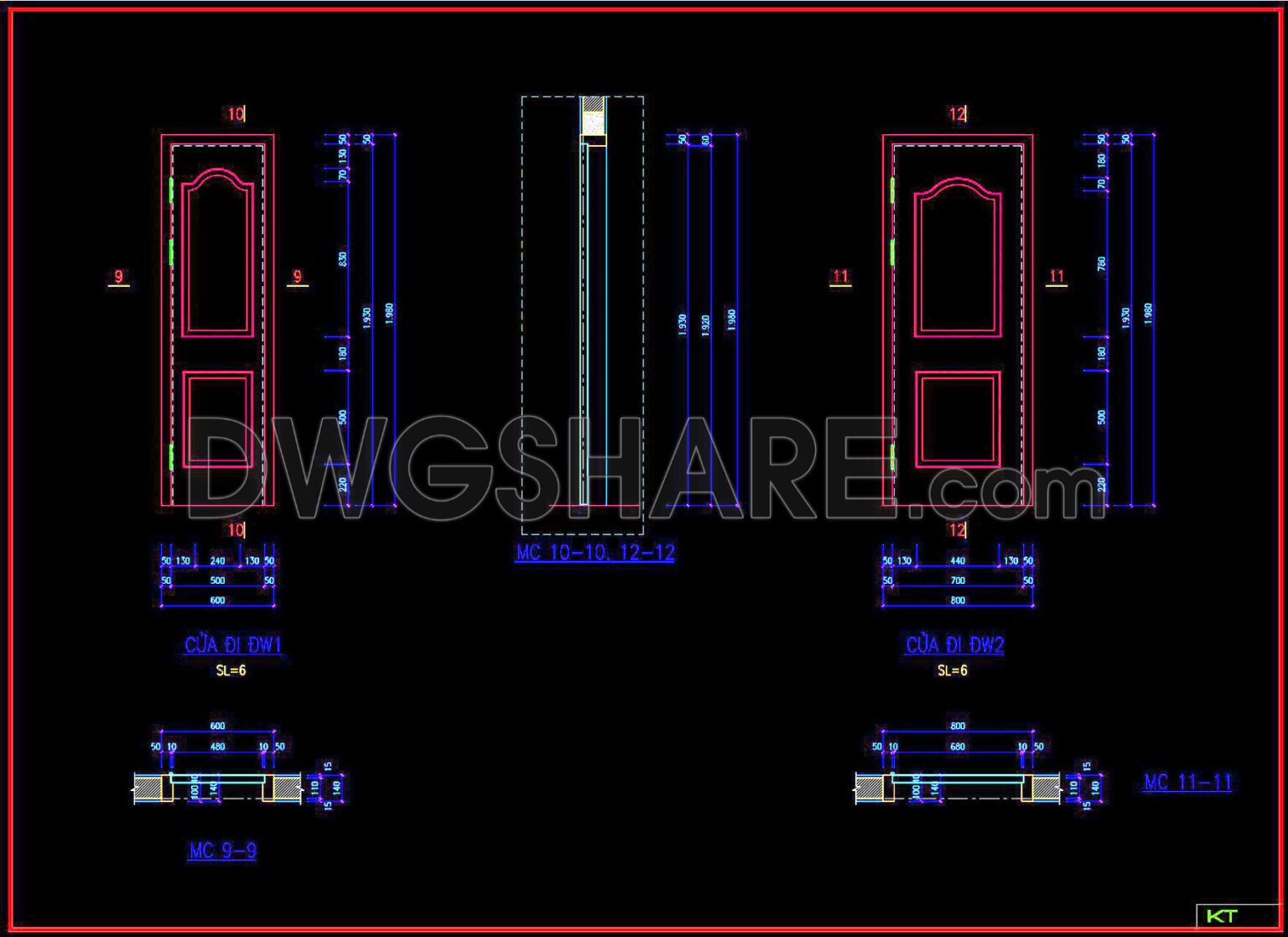 590. Detailed CAD Drawings Of Doors, Windows For Download