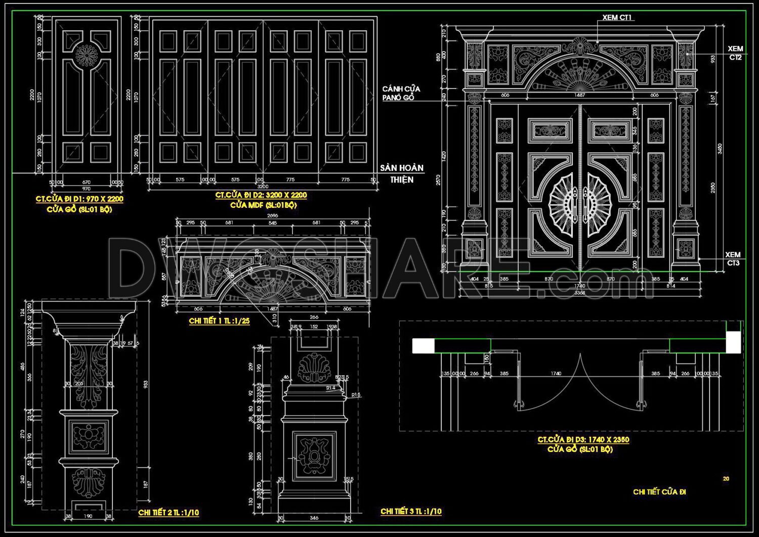 592. Detailed CAD Drawings Of Doors, Windows For Download