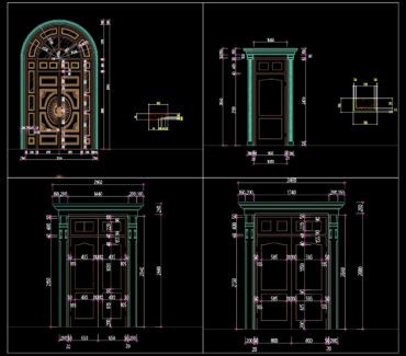 593. Detailed CAD Drawings Of Doors, Windows For Download