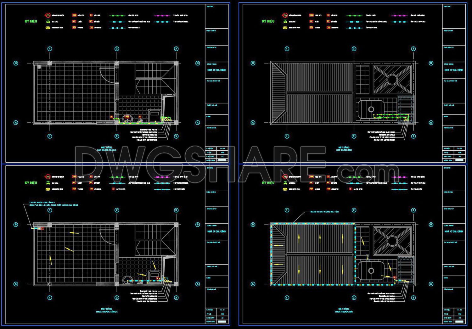 105. CAD drawings detailing the design of water supply and drainage ...