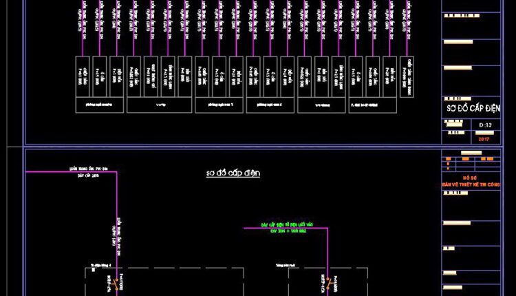 108. CAD drawings for detailed electrical designs for a 5-story ...
