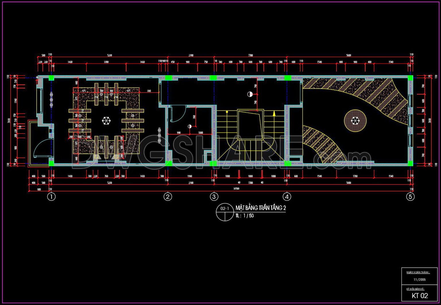 134. Detailed CAD drawings for the ceiling layout design of a 4-story ...