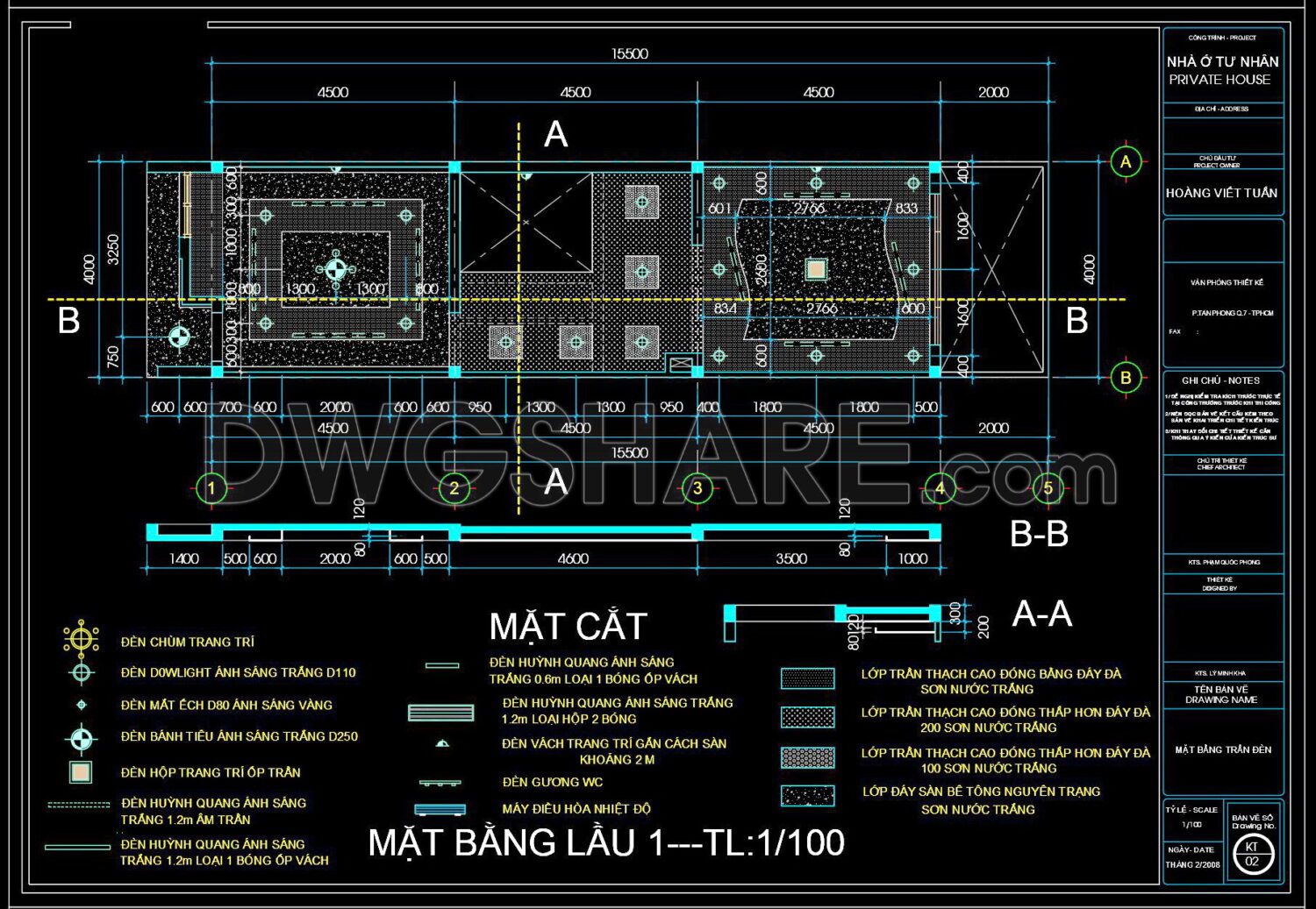 135. Detailed CAD drawings for the ceiling layout design of a 3-story ...