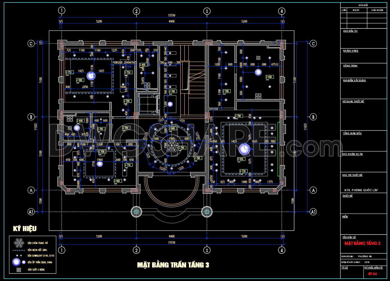142. Detailed CAD drawings for the ceiling layout design of a 4-story ...