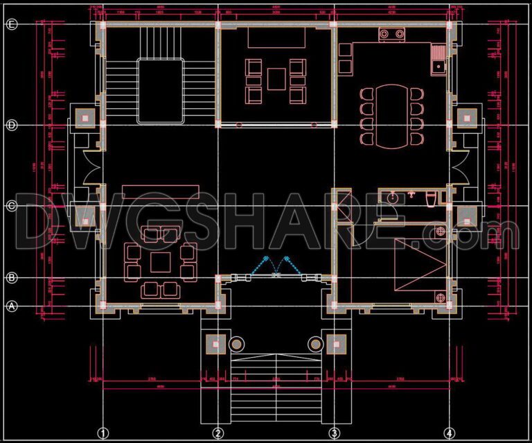 238. House Plan Design CAD File Free download