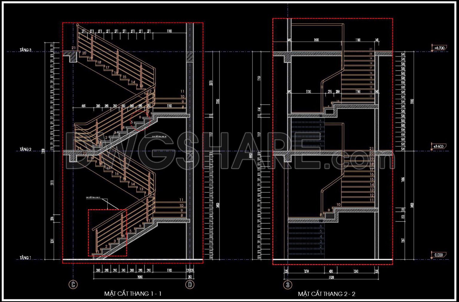 251. Download detailed CAD drawings of townhouse stairs