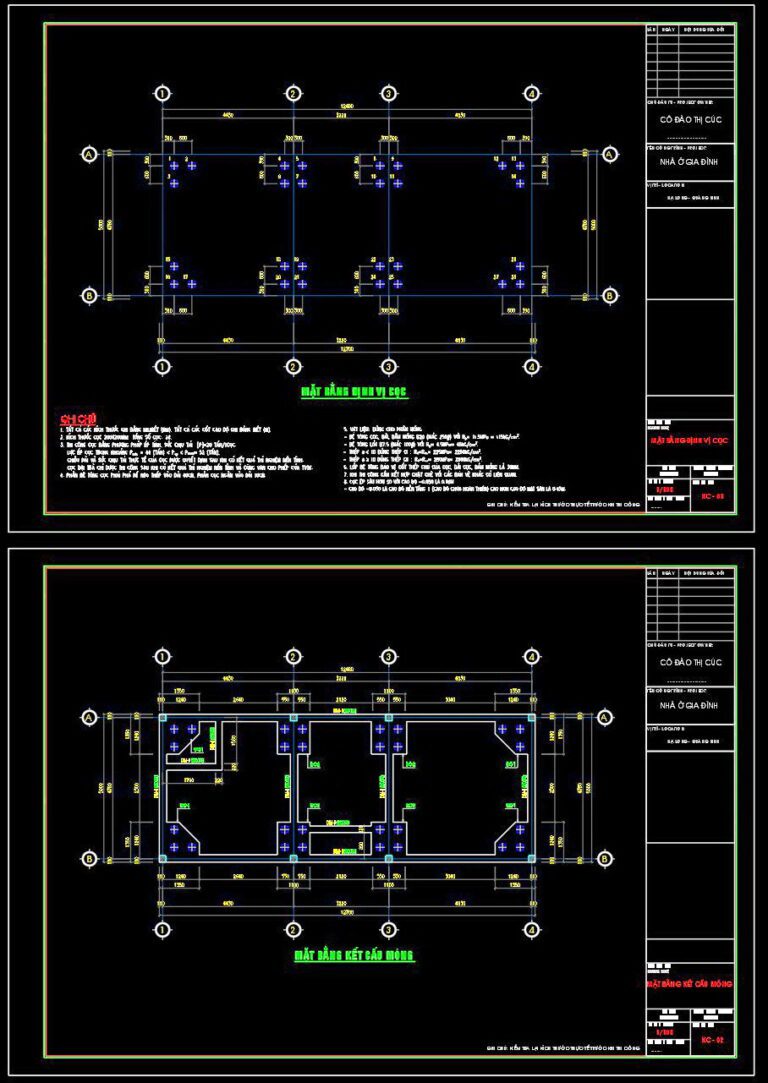 270. Structural Drawings Of 3-Story House A Complete Project 5m x 13.9m ...