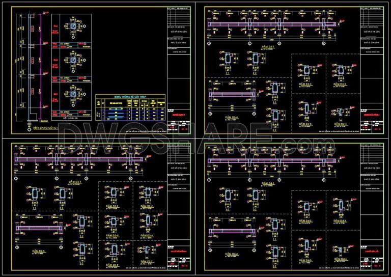 270. Structural Drawings Of 3-Story House A Complete Project 5m x 13.9m ...