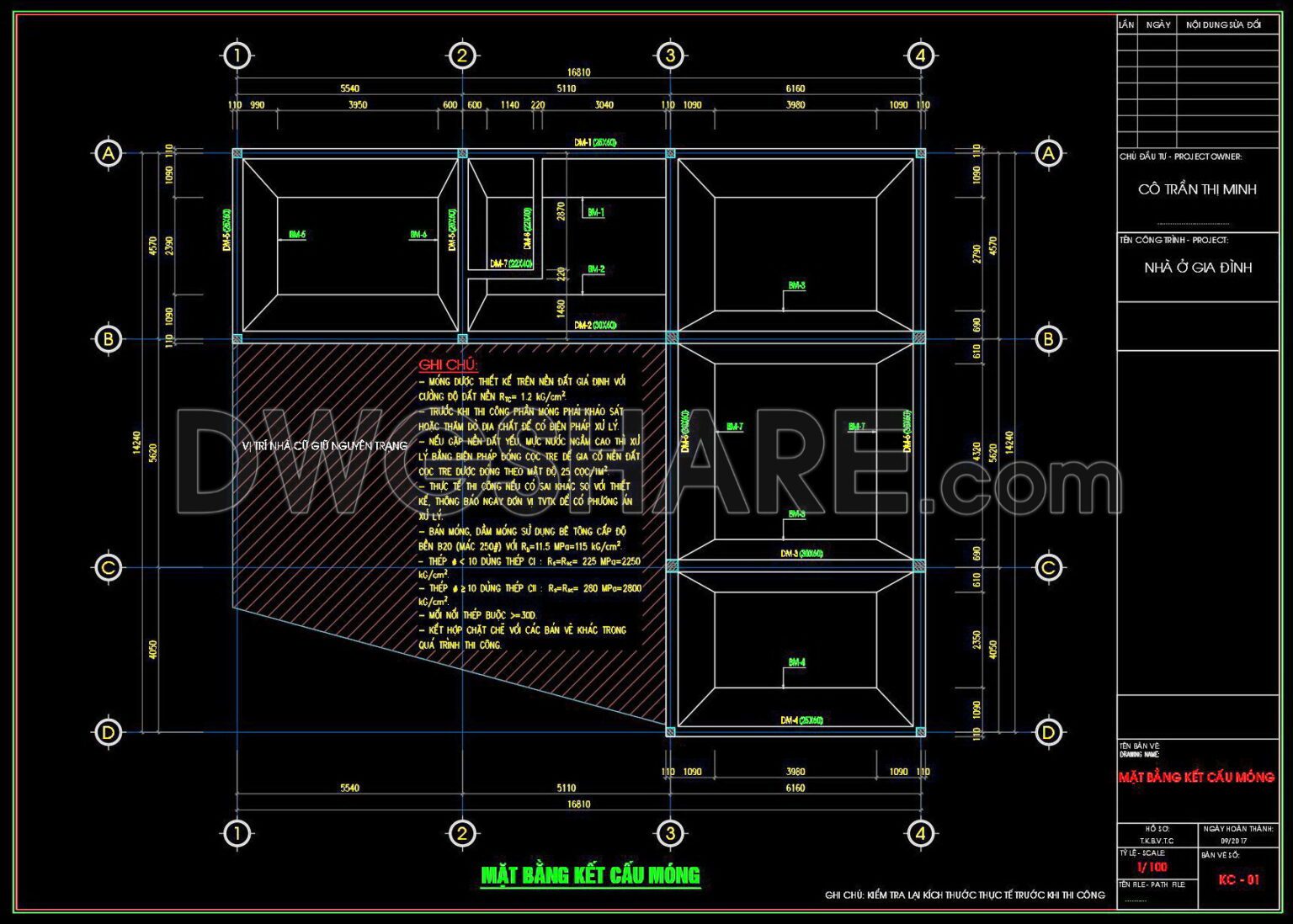 271. Structural Drawings Of 3-Story House A Complete Project 14.2m x 19 ...
