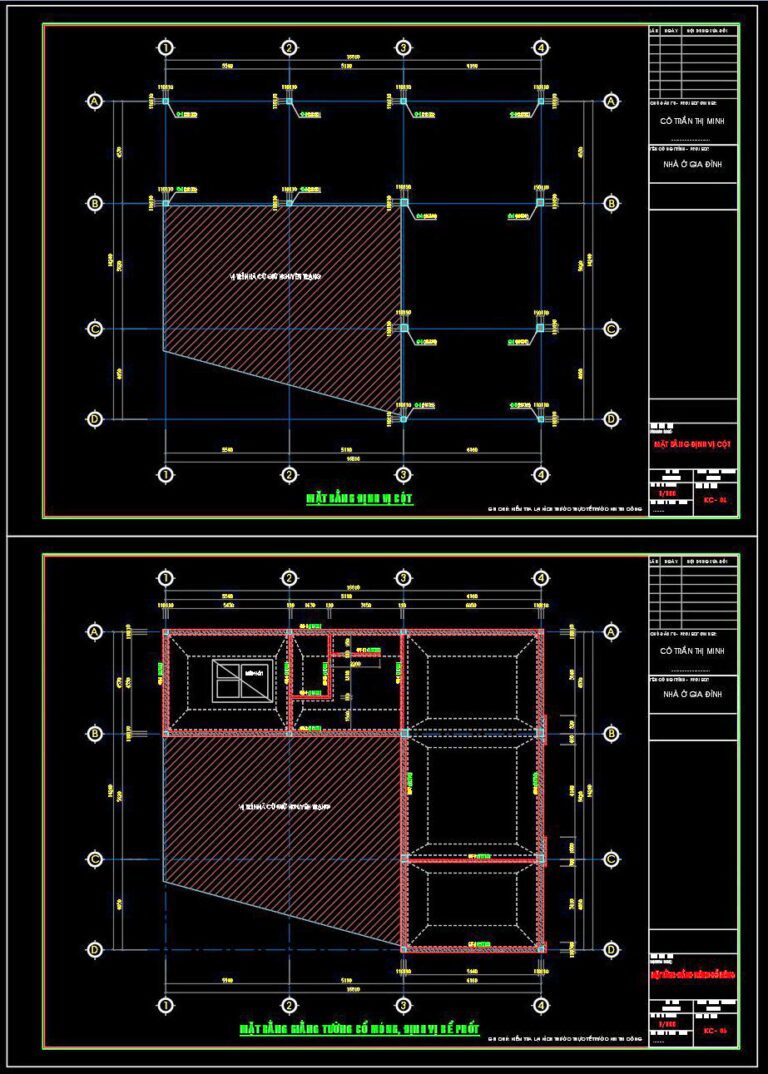271. Structural Drawings Of 3-Story House A Complete Project 14.2m x 19 ...