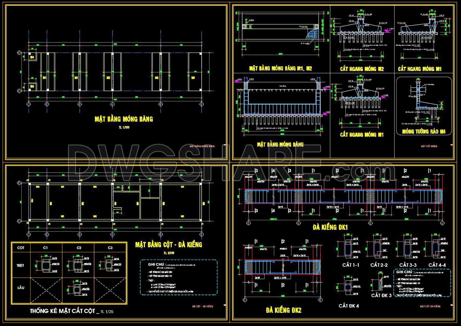 274. Structural Drawings Of 2-Story House A Complete Project 4.2m x 18m ...