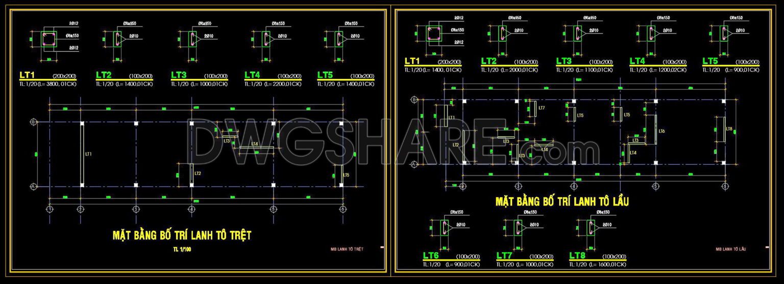 274. Structural Drawings Of 2-Story House A Complete Project 4.2m x 18m ...