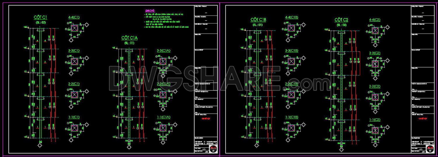 276. Structural Drawings Of 4-Story House A Complete Project 6m x 8.5m ...