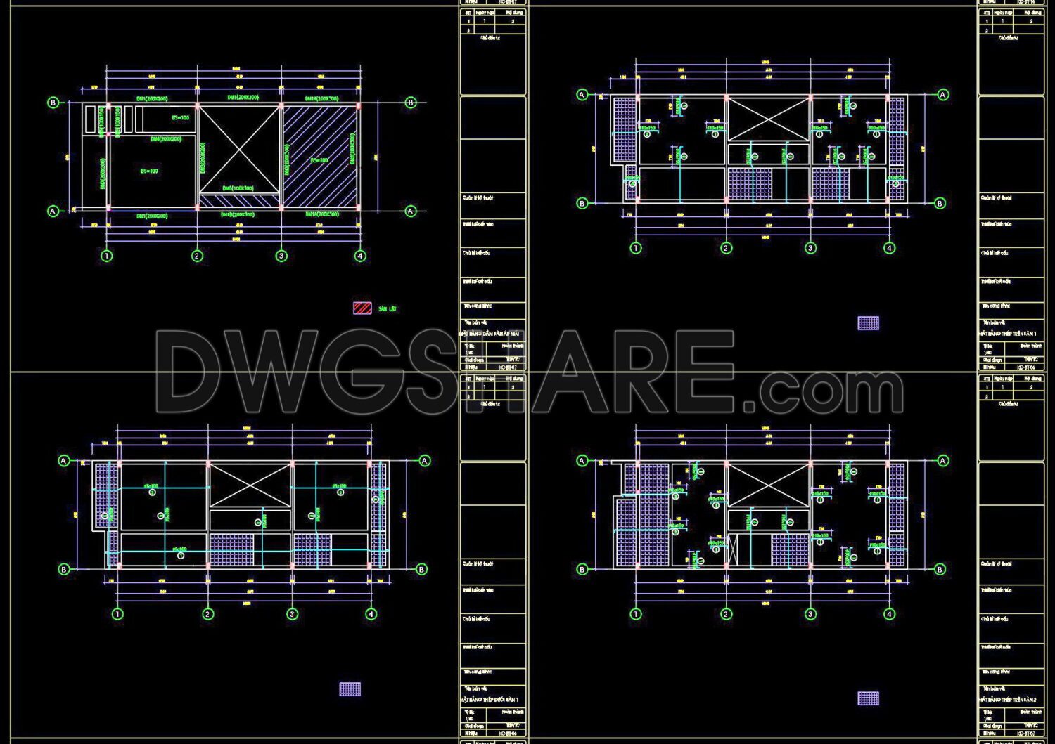 277. Structural Drawings Of 3-Story House A Complete Project 6m x 14m ...