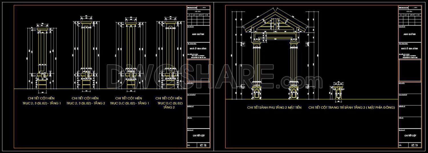 353. Free download of CAD drawings for architectural elevation details ...