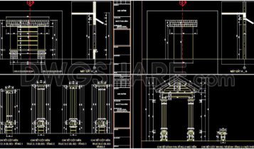 372. Download detailed CAD drawings of solid wood wall cladding for villas