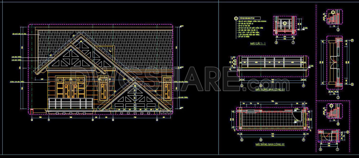 354. Free download of CAD drawings for architectural elevation details ...