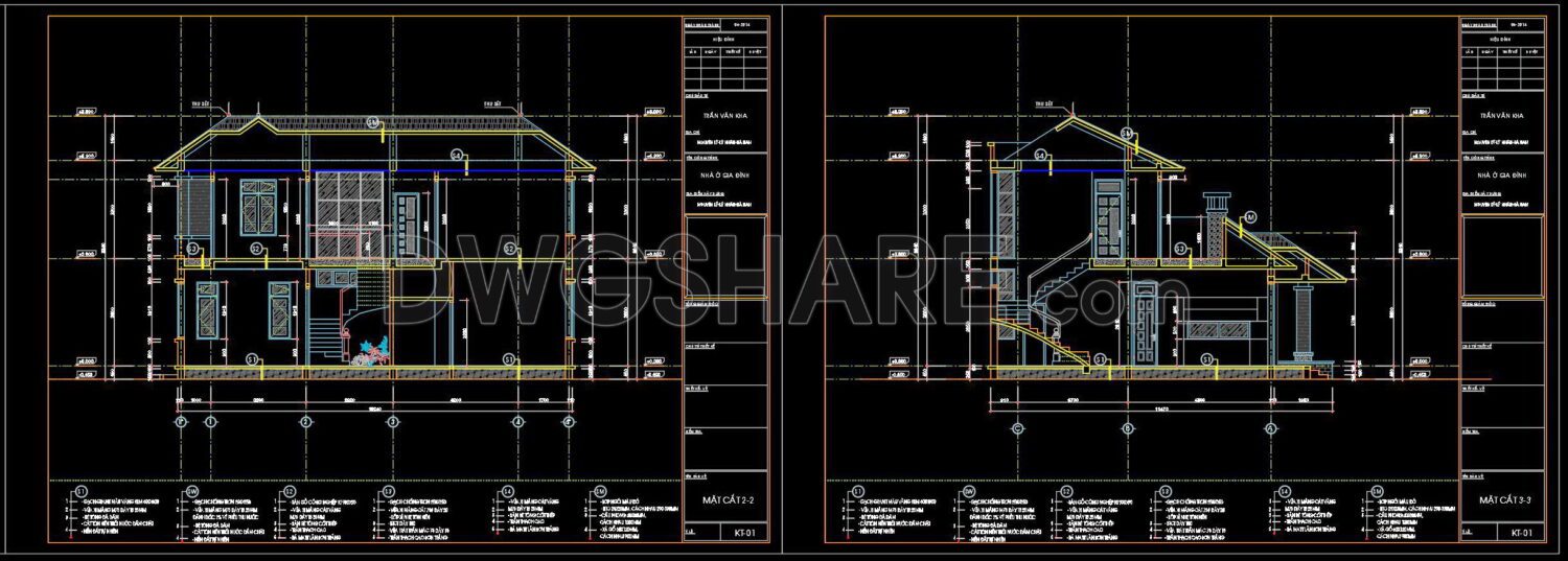 385. Download CAD Design Drawings for a 2-Story House with Dimensions 8 ...