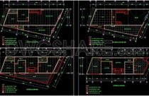 79.Autocad Drawings Of Pile Cap Layout and Sections Details For Download