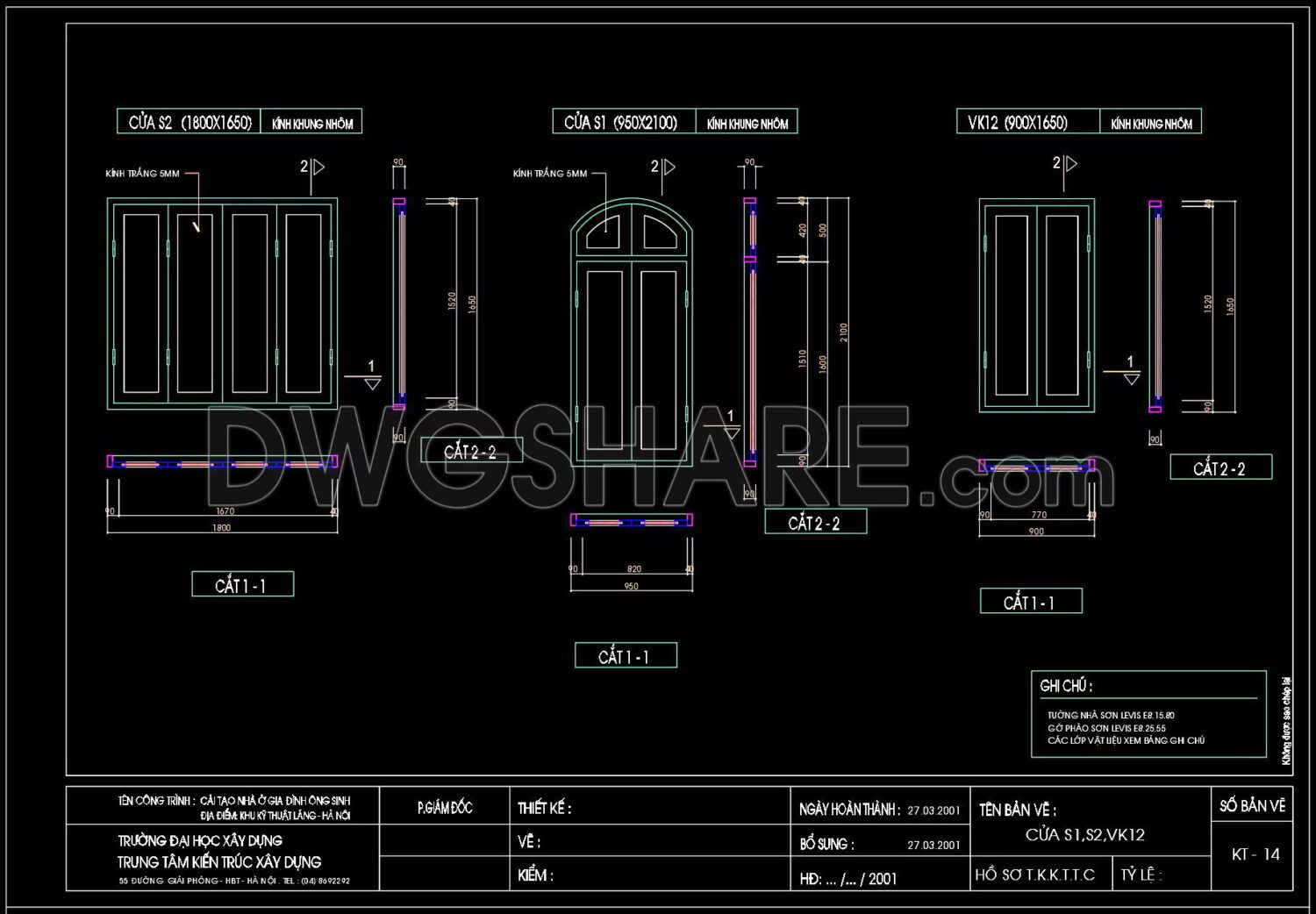 603. Detailed CAD Drawings Of Doors, Windows For Download
