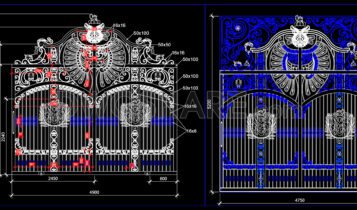 217. Detailed CAD drawings of vertical facades in Modern architecture