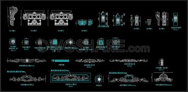 182. Free Download of Decorative Pattern Design CAD Blocks