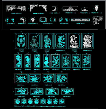 182. Free Download of Decorative Pattern Design CAD Blocks