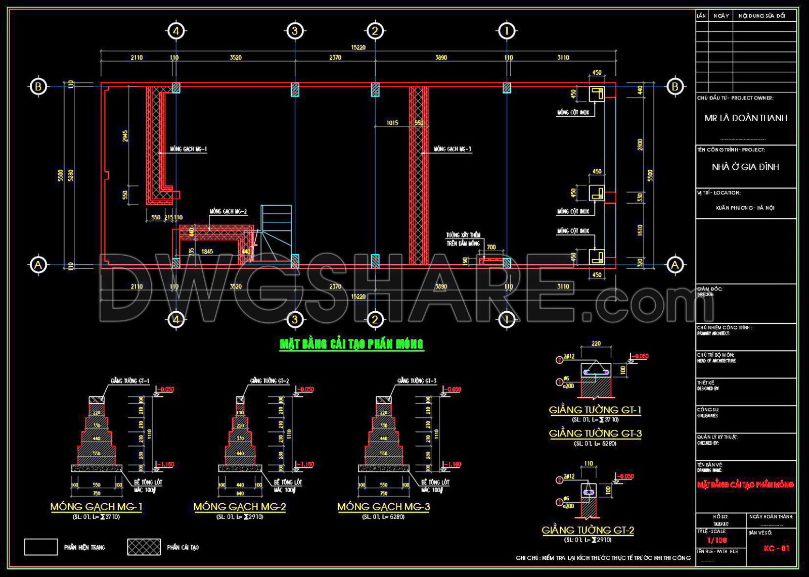 280. Structural Drawings Of 4-Story House A Complete Project 5.5m x 15 ...