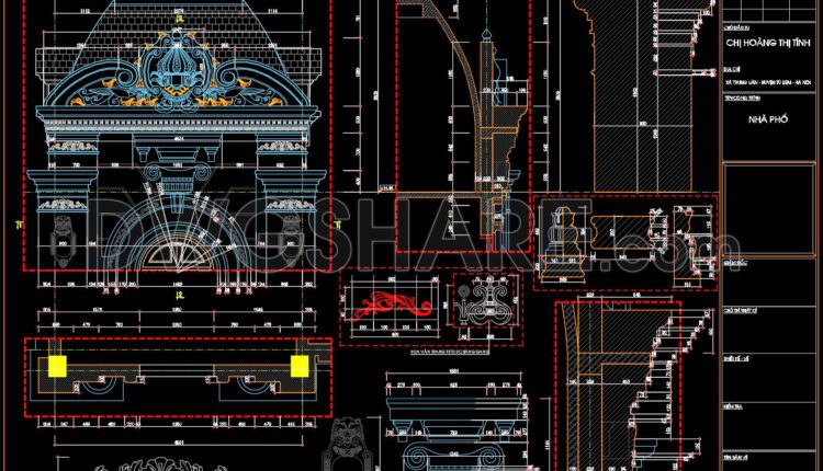 361. Free download of CAD drawings of European classical architectural ...