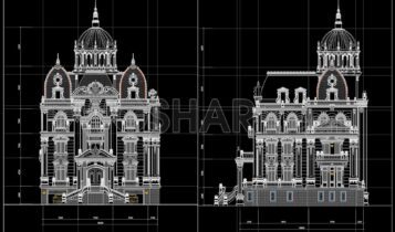 Music School Layout Plan and Elevation AutoCAD File DWG