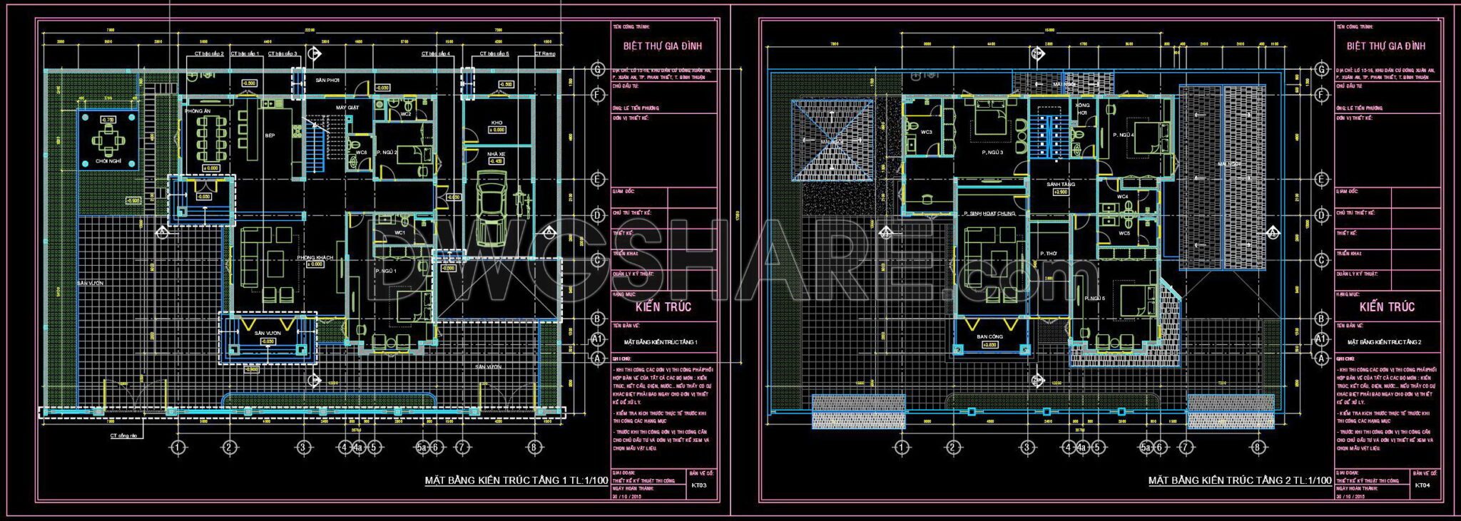 398. Download CAD Design Drawings for a 2-Story House with Dimensions ...