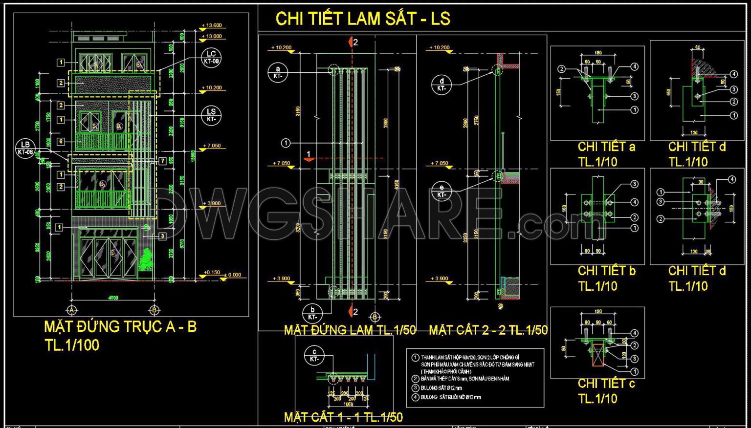 461. Download CAD Design Drawings for a 4-Story House with Dimensions 4 ...