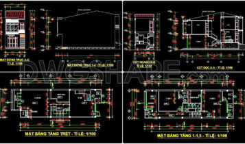 72.Typical Section of Counter Top Wash Basin CAD Drawing DWG