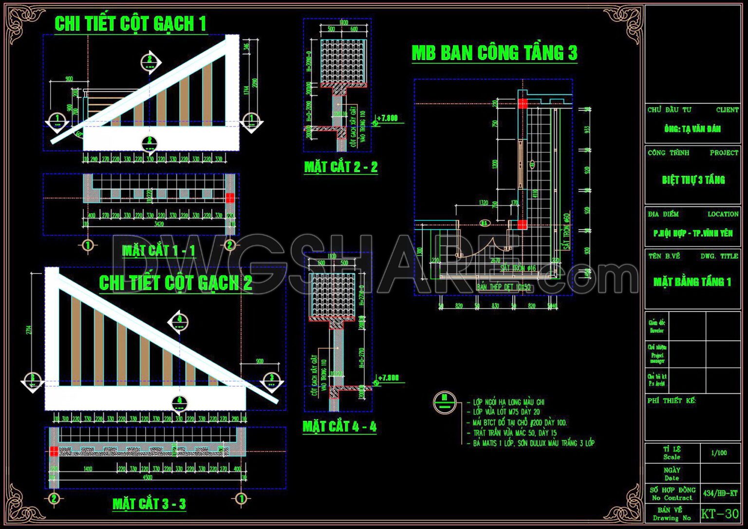 518. Free download of detailed architectural CAD drawings for the house ...