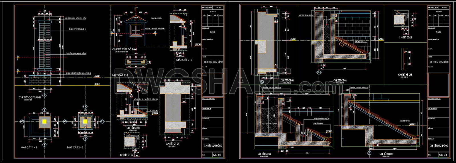 519. Download Free CAD Drawing of Residential Elevation Architectural ...