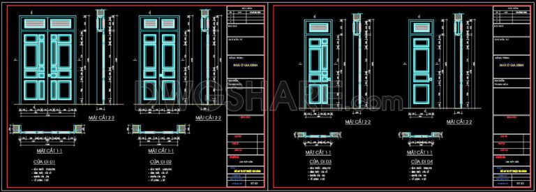 619. Detailed CAD Drawings Of Doors, Windows For Download