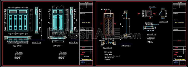 619. Detailed CAD Drawings Of Doors, Windows For Download