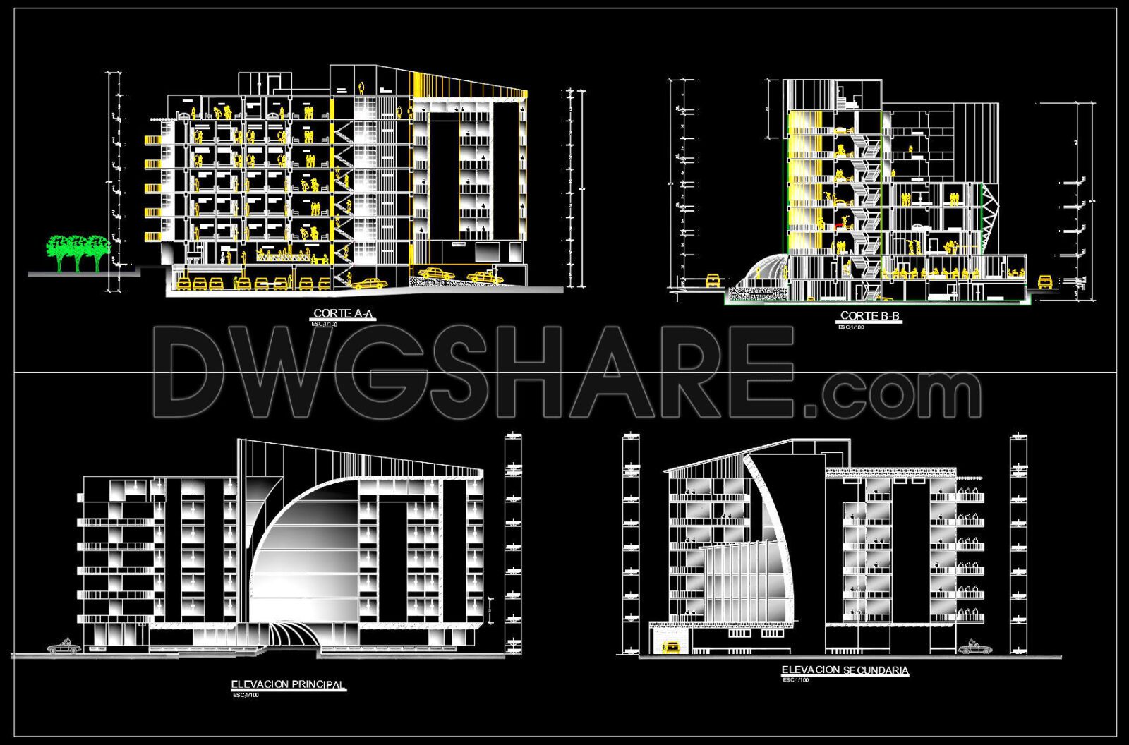 96. Download CAD drawings of a 5-Star Boutique Hotel