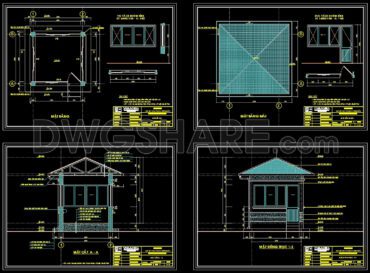 07. Download detailed CAD design drawings of guardhouses
