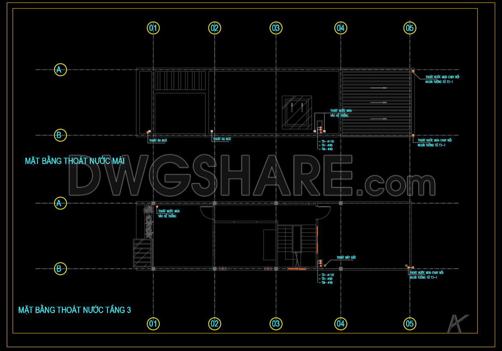 111. CAD drawings detailing the design of water supply and drainage ...