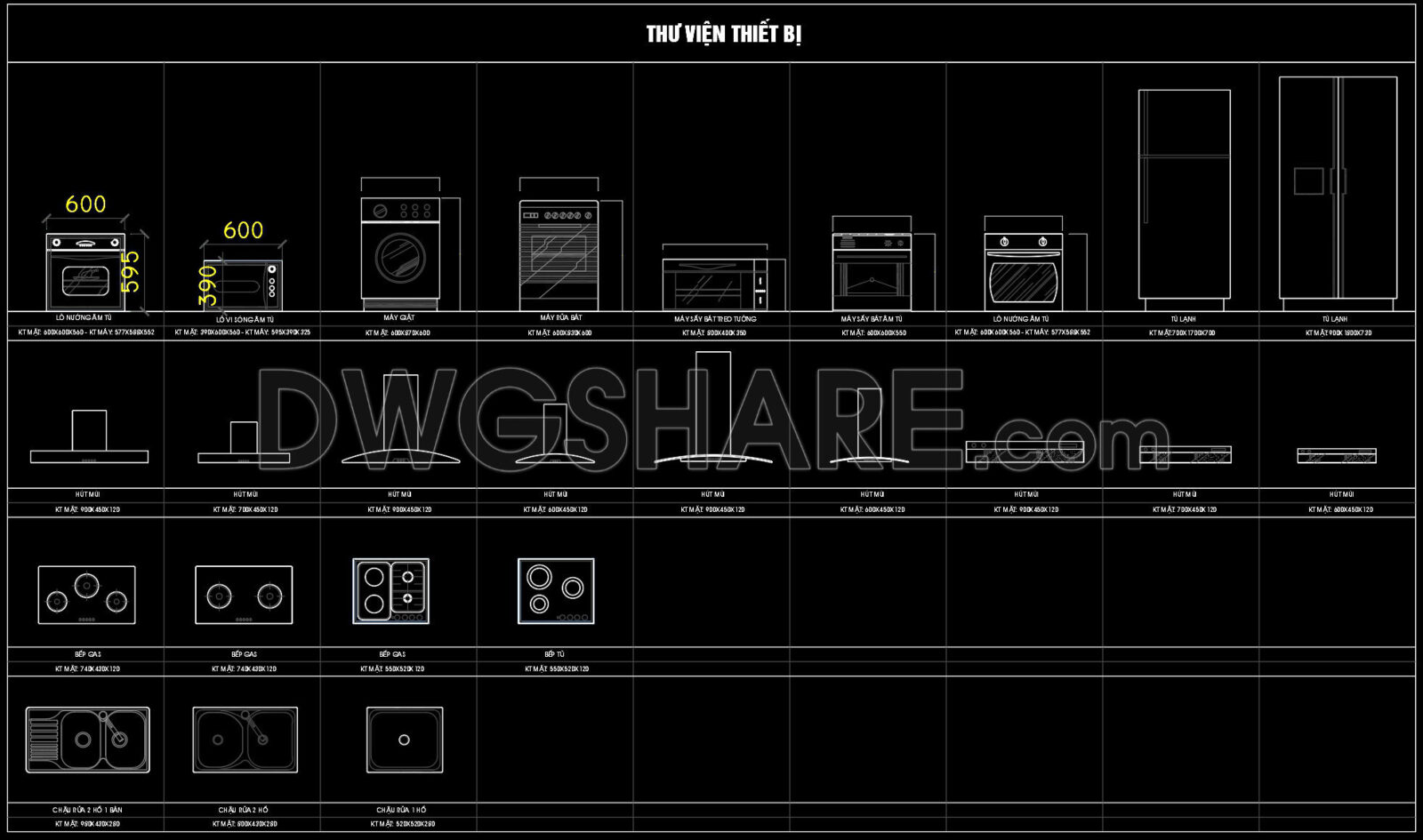 119. Free Kitchen Equipment CAD Blocks