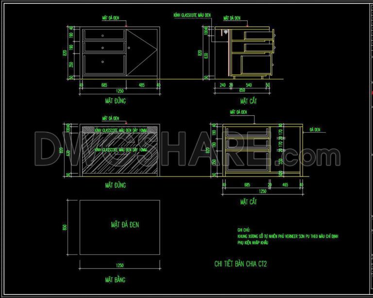 121. CAD technical drawings of kitchen cabinets for the house