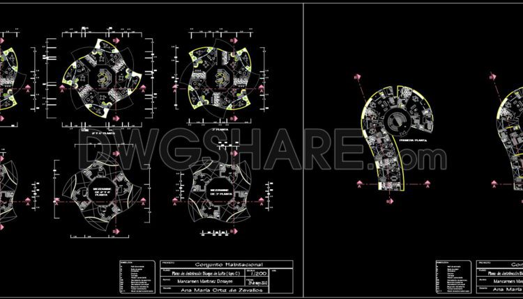 130. Download For Free The Cad Drawing Of The General Plan Of A Housing ...