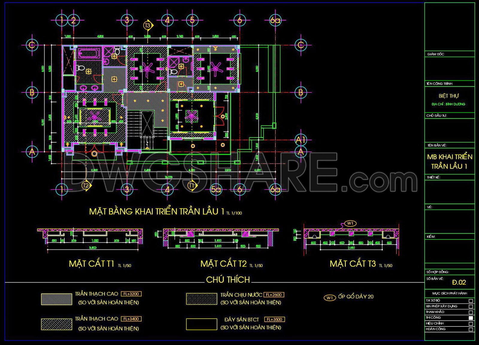 152. Detailed CAD drawings for the ceiling layout design of a 3-story ...